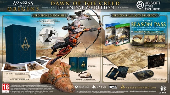 Ubisoft annuncia le Collector's Edition di Assassin's Creed Origins